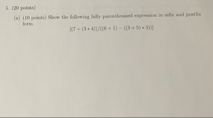 Solved 5. (20 points) (a) (10 points) Show the following | Chegg.com