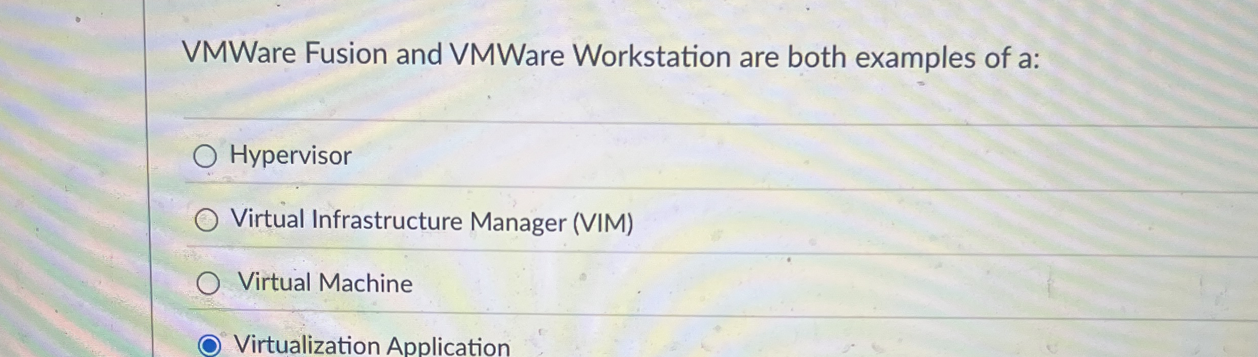Solved VMWare Fusion and VMWare Workstation are both | Chegg.com