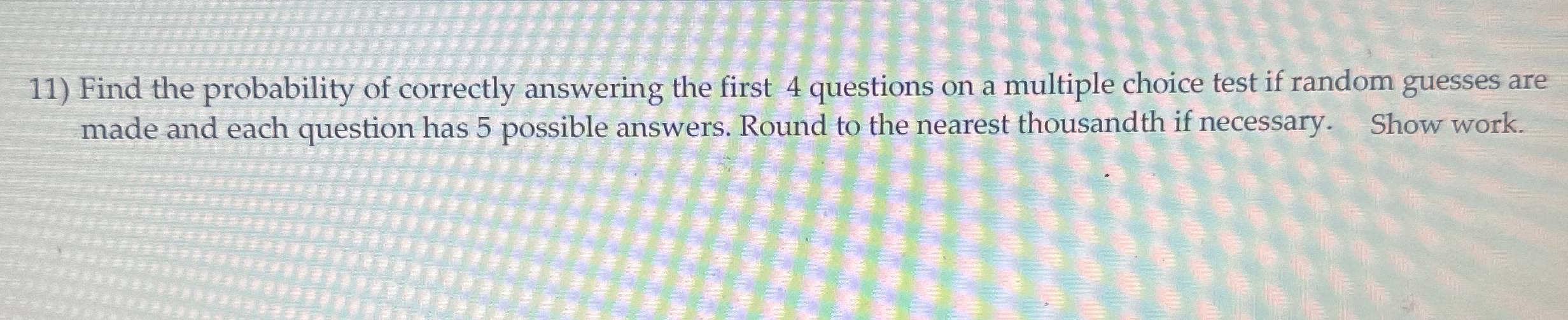 Solved Find the probability of correctly answering the first | Chegg.com