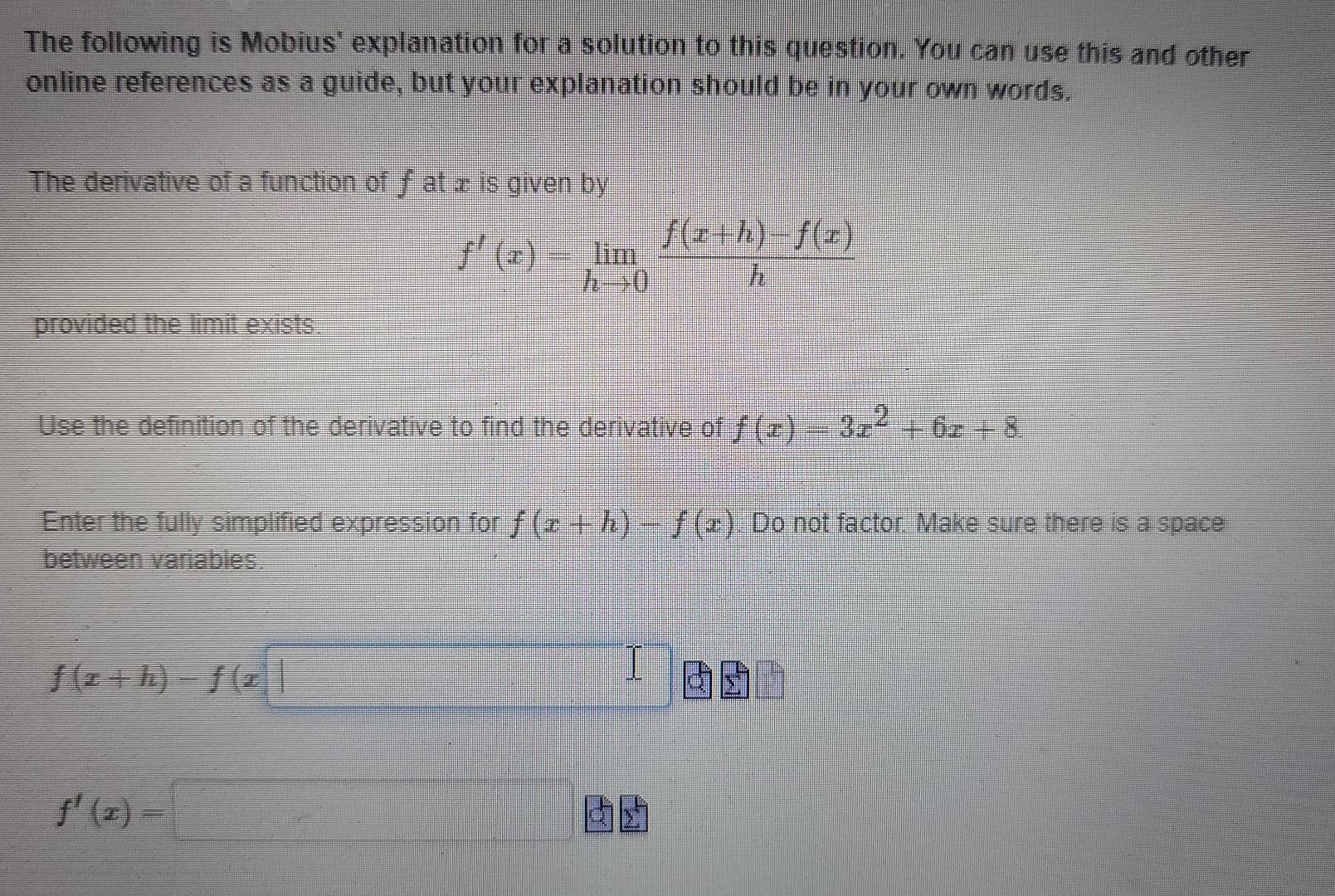 Solved The following is Mobius' explanation for a solution | Chegg.com