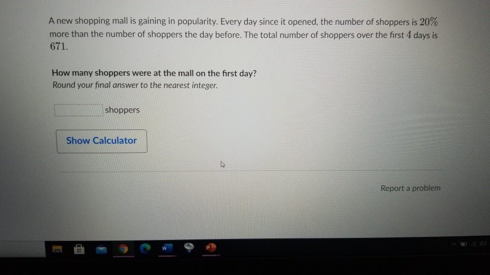 Solved A new shopping mall is gaining in popularity. Every | Chegg.com