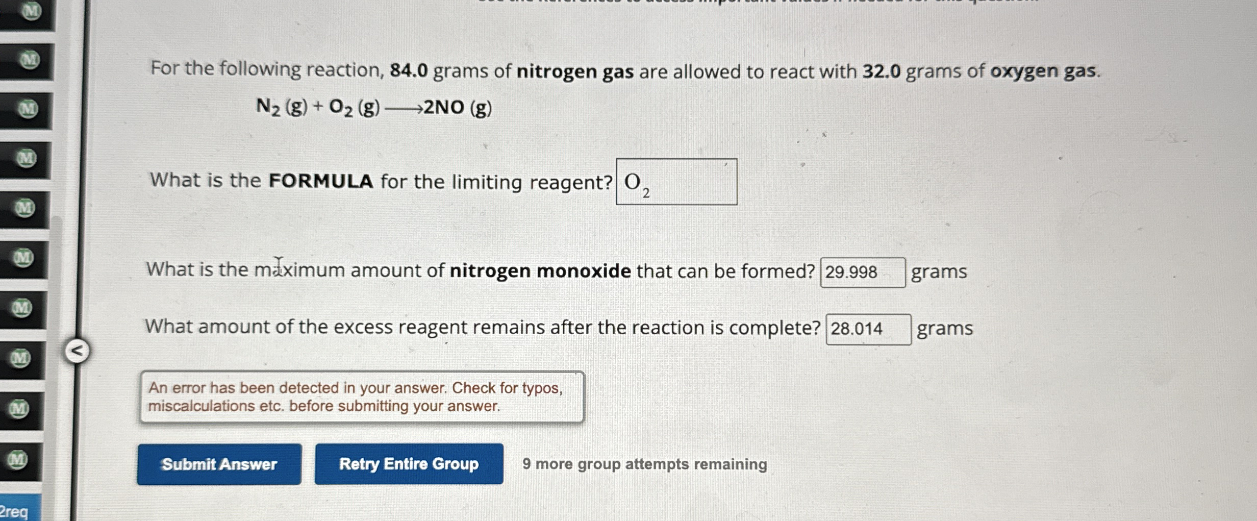 For the following reaction, 84.0 ﻿grams of nitrogen | Chegg.com
