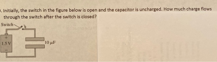 Solved 1. Initially, the switch in the figure below is open | Chegg.com