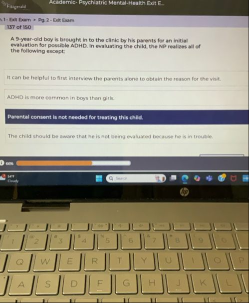 Solved Academic- ﻿Psychiatric Mental-Health Exit E2.1 - | Chegg.com