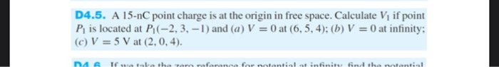 Solved D4.4. An electric field is expressed in rectangular | Chegg.com