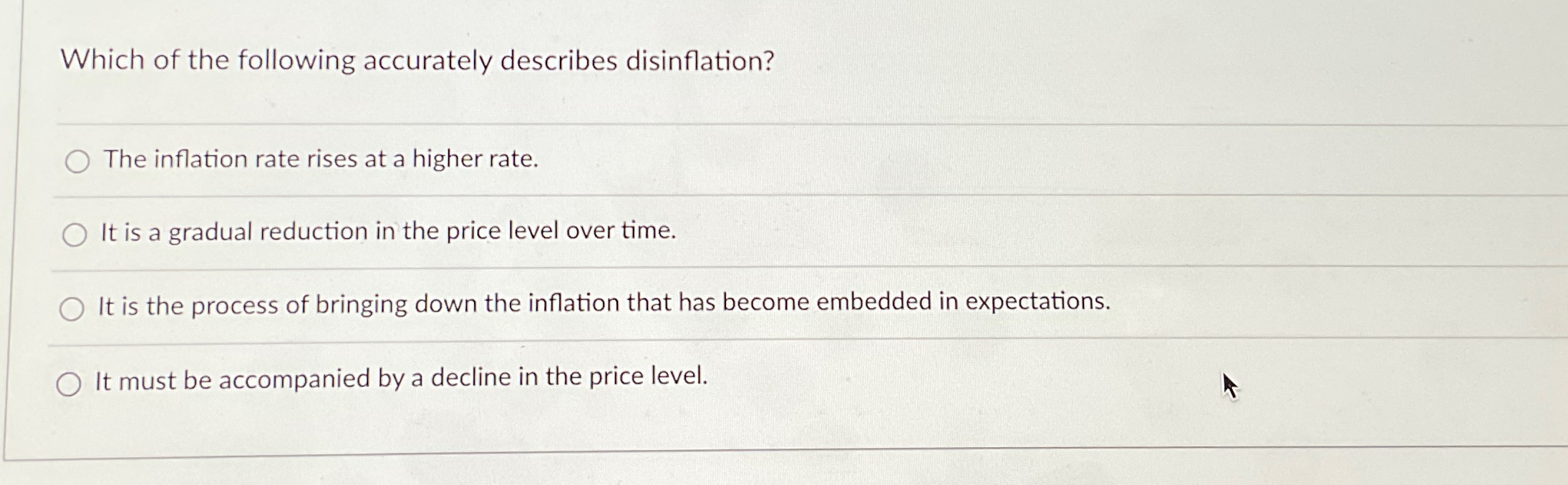 Solved Which of the following accurately describes | Chegg.com