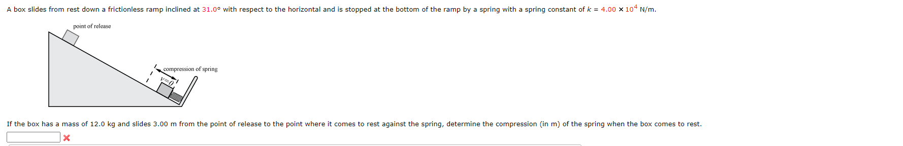 Solved A box slides from rest down a frictionless ramp | Chegg.com