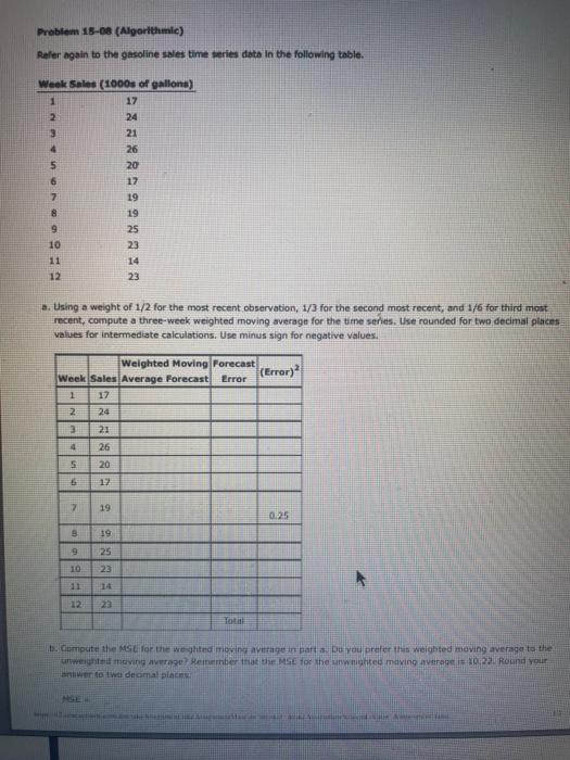 Solved Problem 18-08 (Algorithmic) Refer ogain to the | Chegg.com Solved Problem 18-08 (Algorithmic) Refer ogain to the | Chegg.com