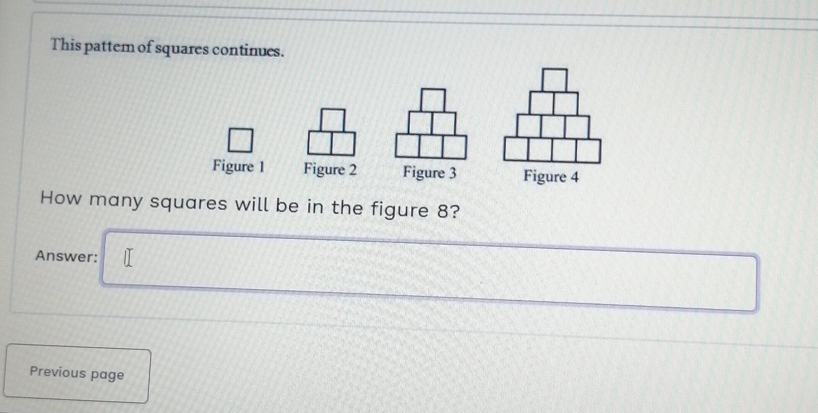 Solved This pattem of squares continues. How many squares | Chegg.com