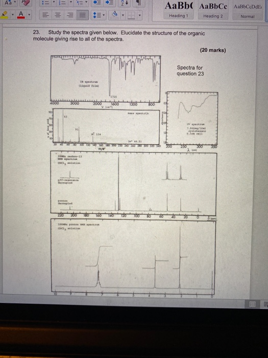 Solved Аа AaBb AaBb Cc AaBbCcDdE Heading 1 Heading 2 Normal | Chegg.com