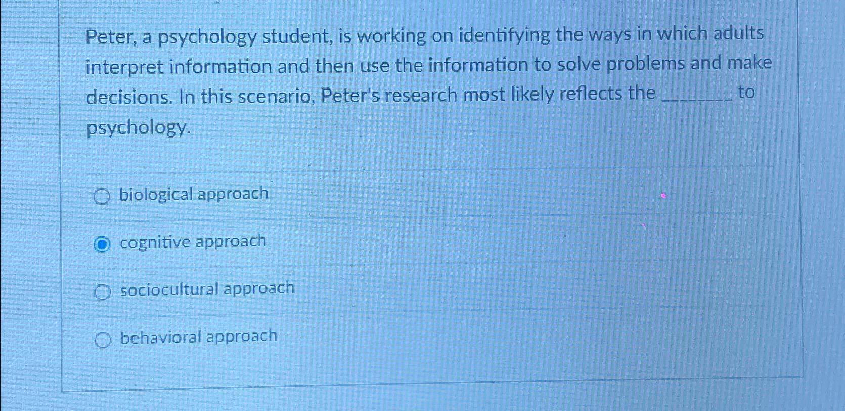 Solved Peter, a psychology student, is working on | Chegg.com