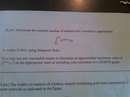Solved Determine the smallest number of subintervals n | Chegg.com