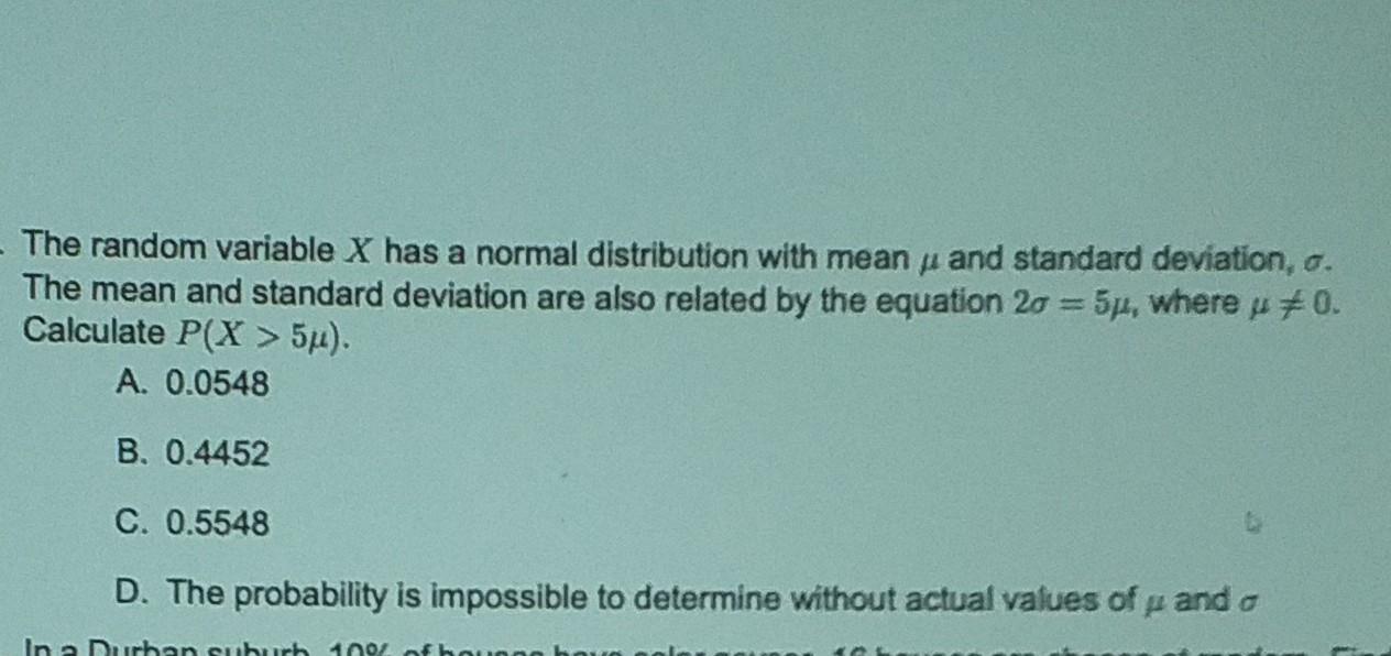 The random variable X has a normal distribution with | Chegg.com
