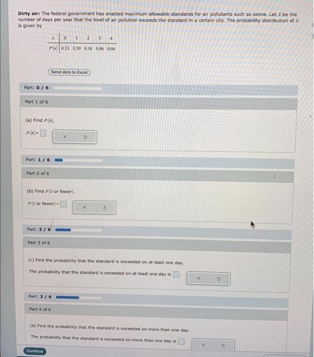 Solved Dirty air: The federal government has enacted maximum | Chegg.com