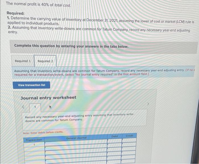 Solved 4 Exercise 9-6 (Algo) Lower of cost or market [LO9-1) | Chegg.com