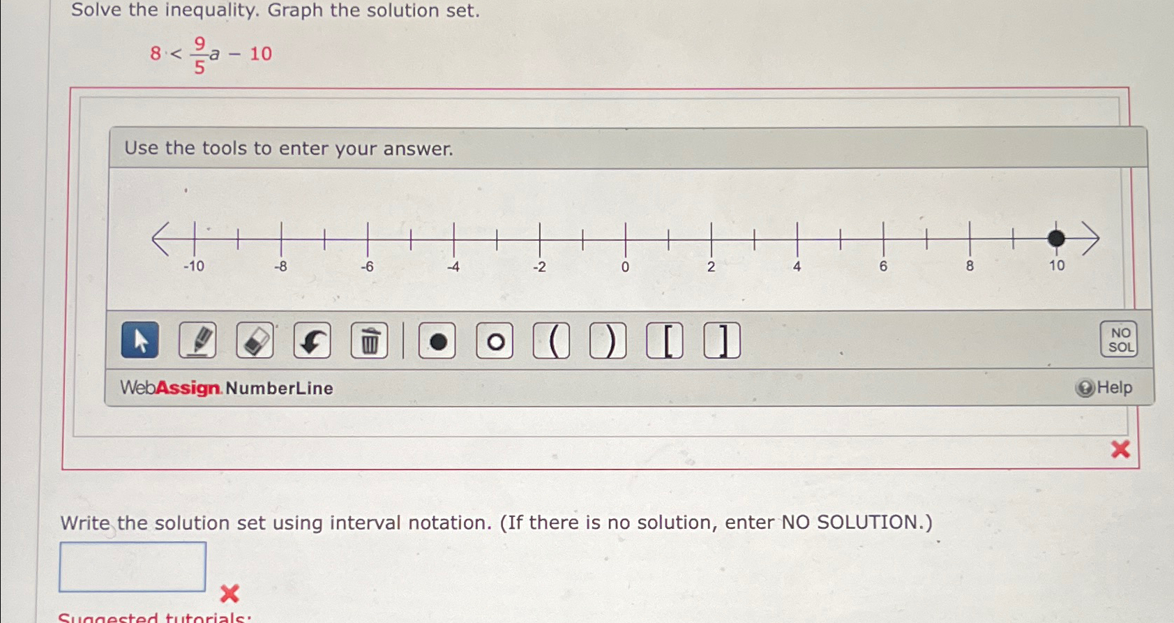 Solved Solve the inequality. Graph the solution | Chegg.com