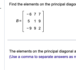 Solved Find the elements on the principal | Chegg.com
