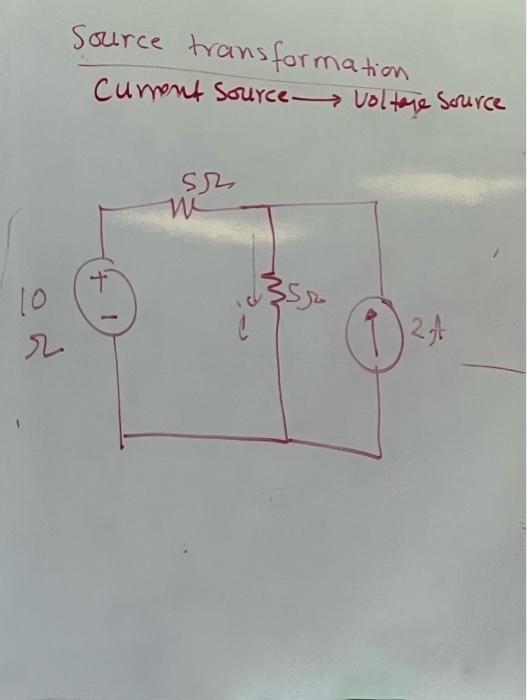 Solved source transformation Current source voltage source s | Chegg.com
