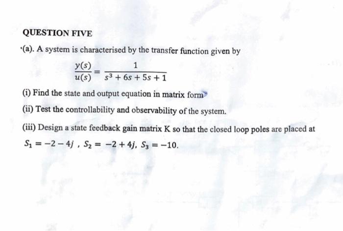 Solved please this is linear system please solve this well | Chegg.com