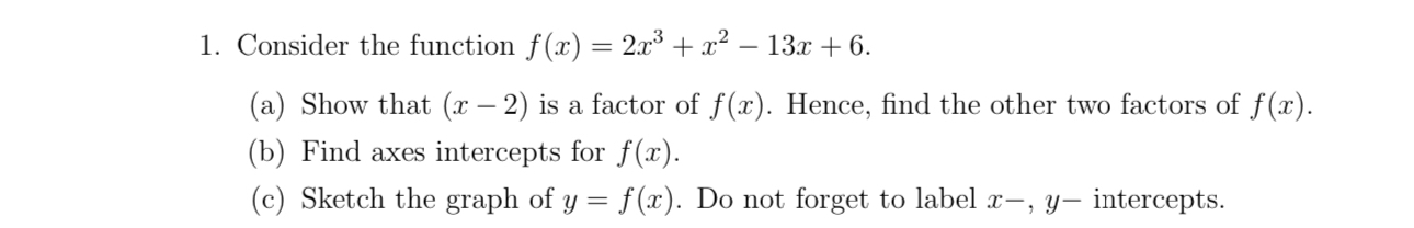 Solved How to solve Consider the function | Chegg.com