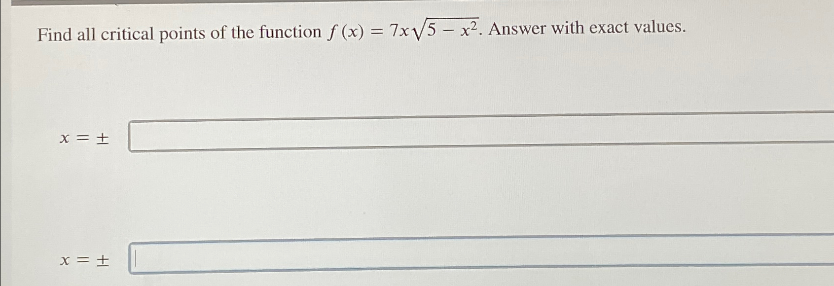 Solved Find all critical points of the function | Chegg.com