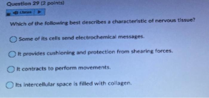 Solved Question 29 (2 points) Which of the following best | Chegg.com