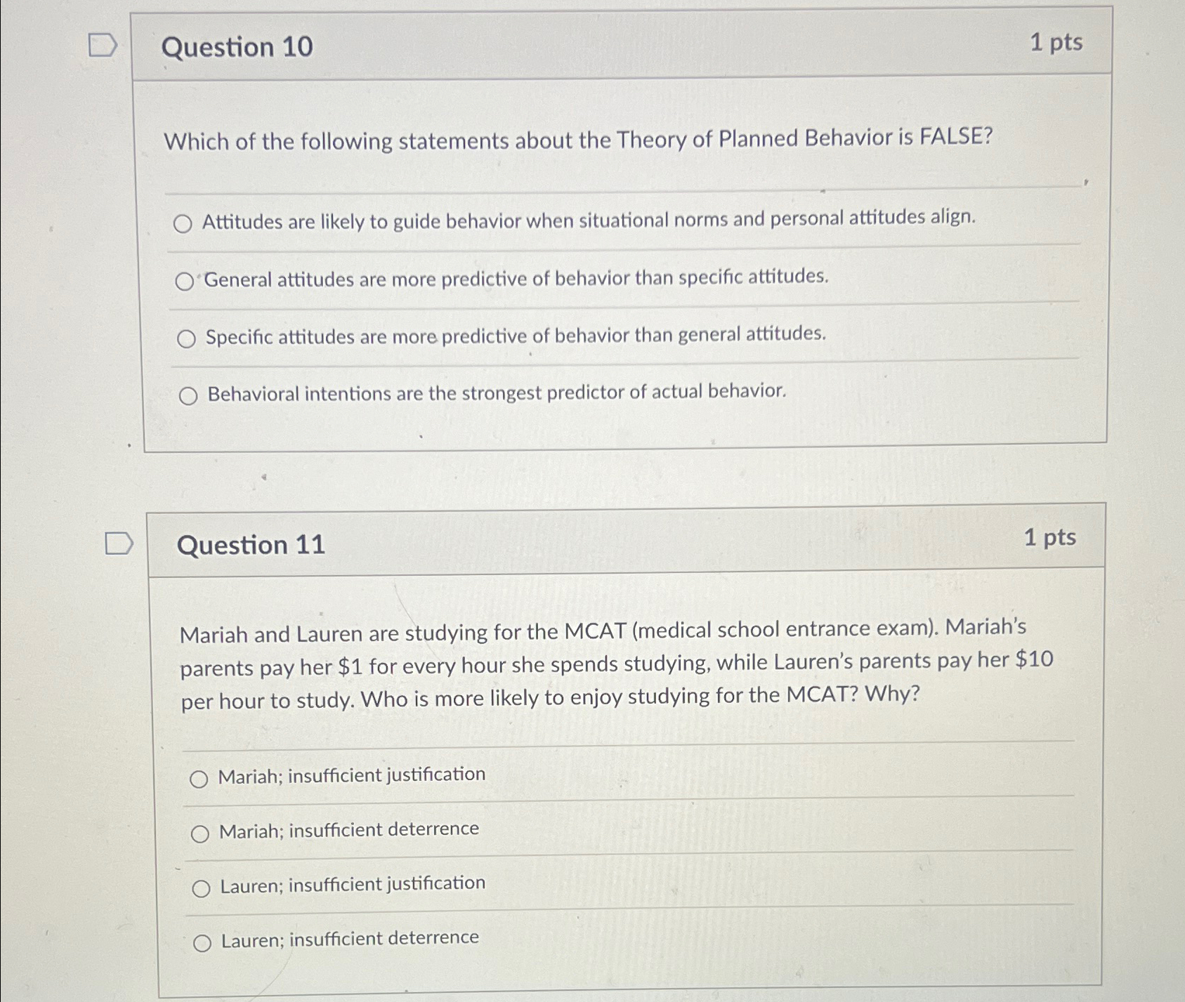 Solved Question 101ptsWhich of the following statements | Chegg.com
