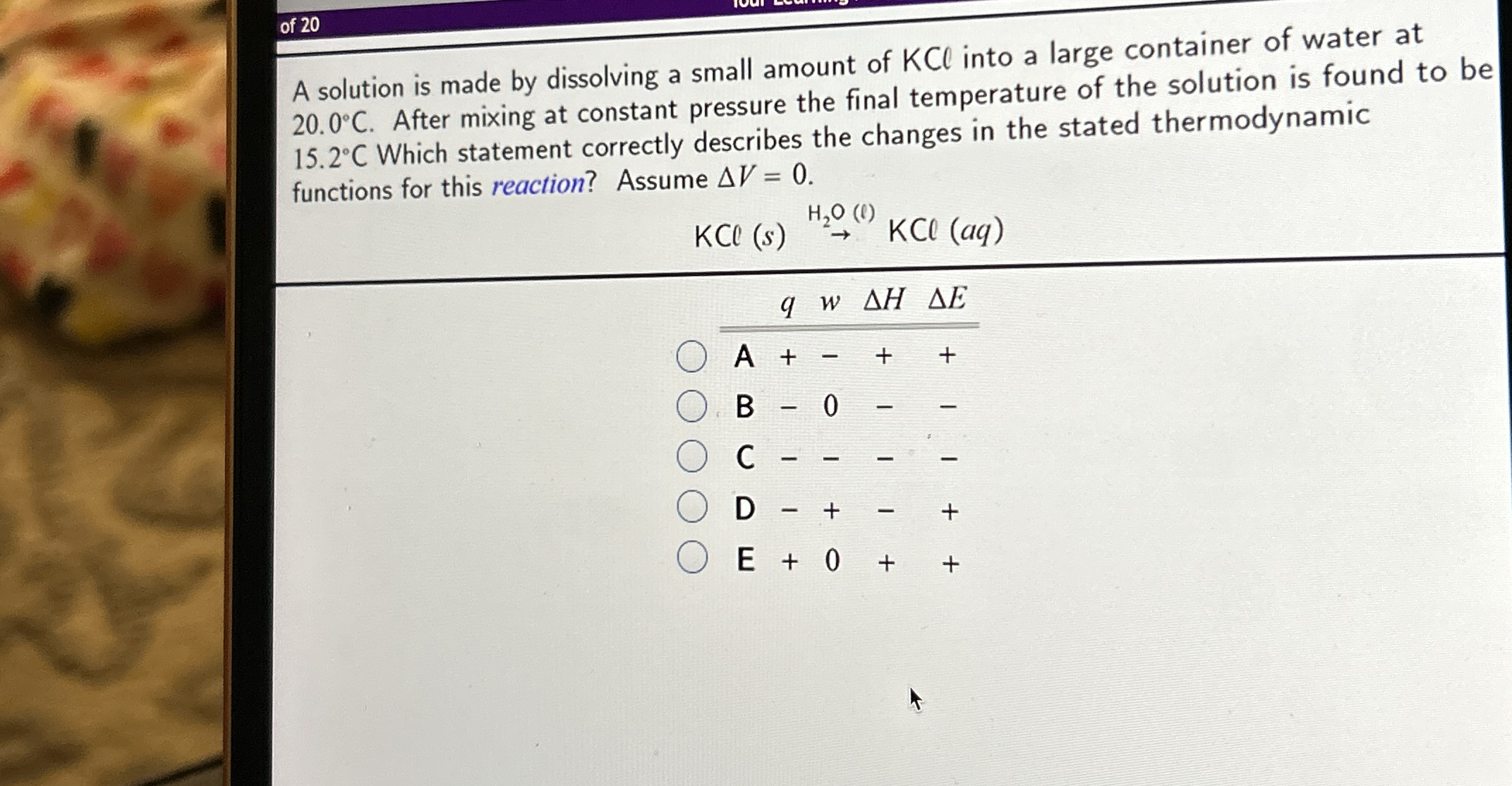 of 20A solution is made by dissolving a small amount | Chegg.com