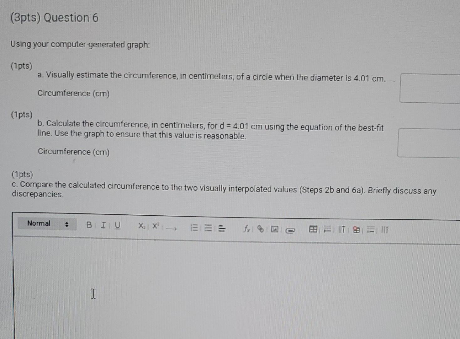 Solved (3pts) Question 6 Using your computer-generated | Chegg.com