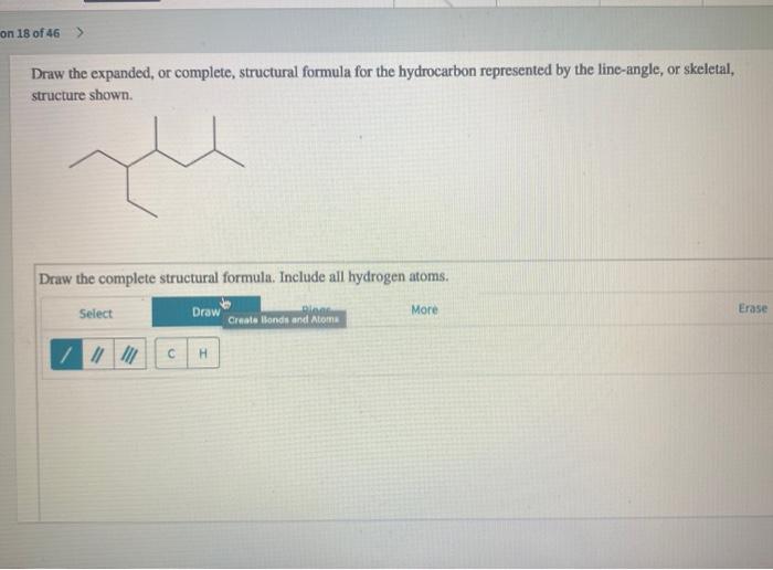 Solved draw the expanded, or complete, structural formula | Chegg.com