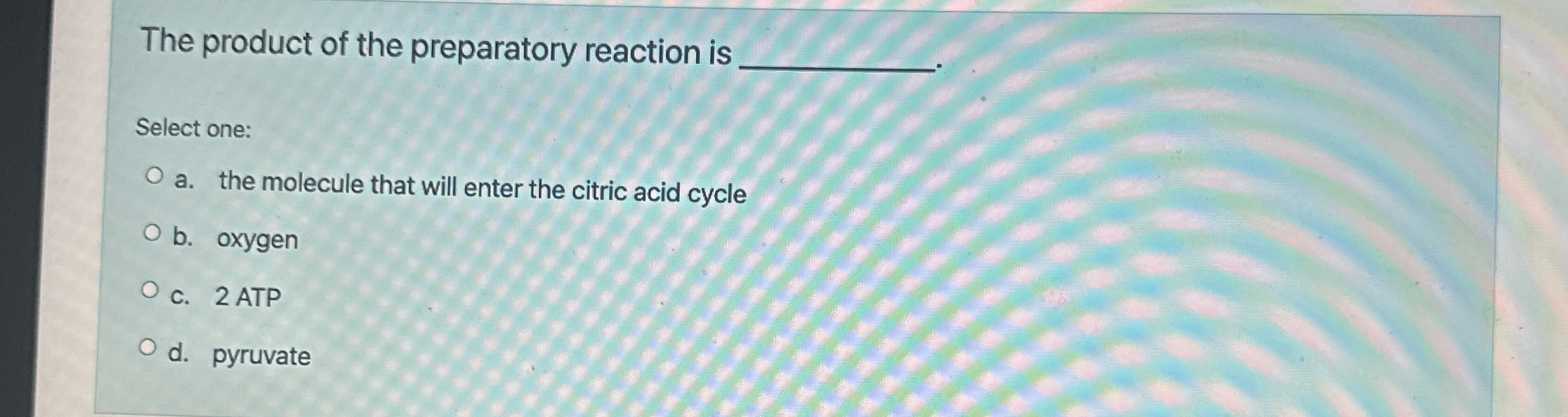 Solved The product of the preparatory reaction isSelect | Chegg.com