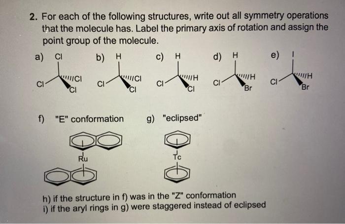 Solved 2. For each of the following structures, write out | Chegg.com