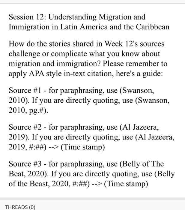 Solved Session 12: Understanding Migration and Immigration | Chegg.com