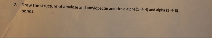 Solved Draw the structure of amylose and amylopectin and | Chegg.com