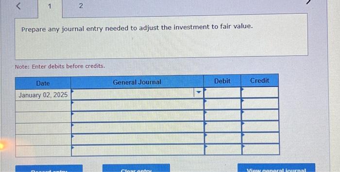 Solved Prepare any journal entry needed to adjust the | Chegg.com