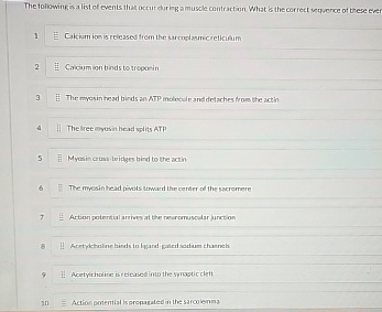 Solved The following is a list of events that octur during a | Chegg.com