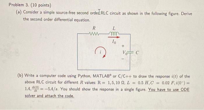 roblem 3. (10 points) (a) Consider a simple | Chegg.com roblem 3. (10 points) (a) Consider a simple | Chegg.com