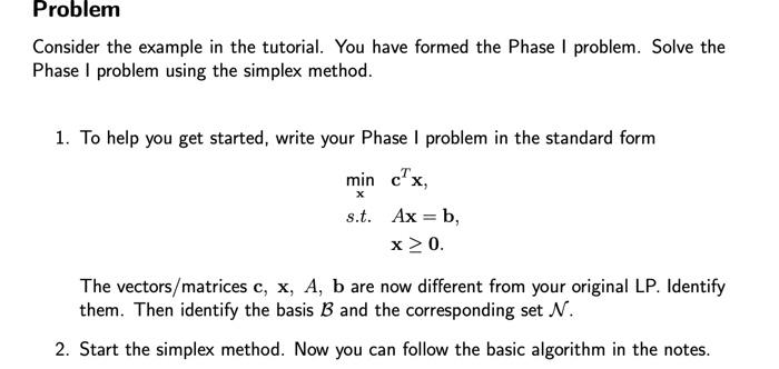 Consider the example in the tutorial. You have formed | Chegg.com