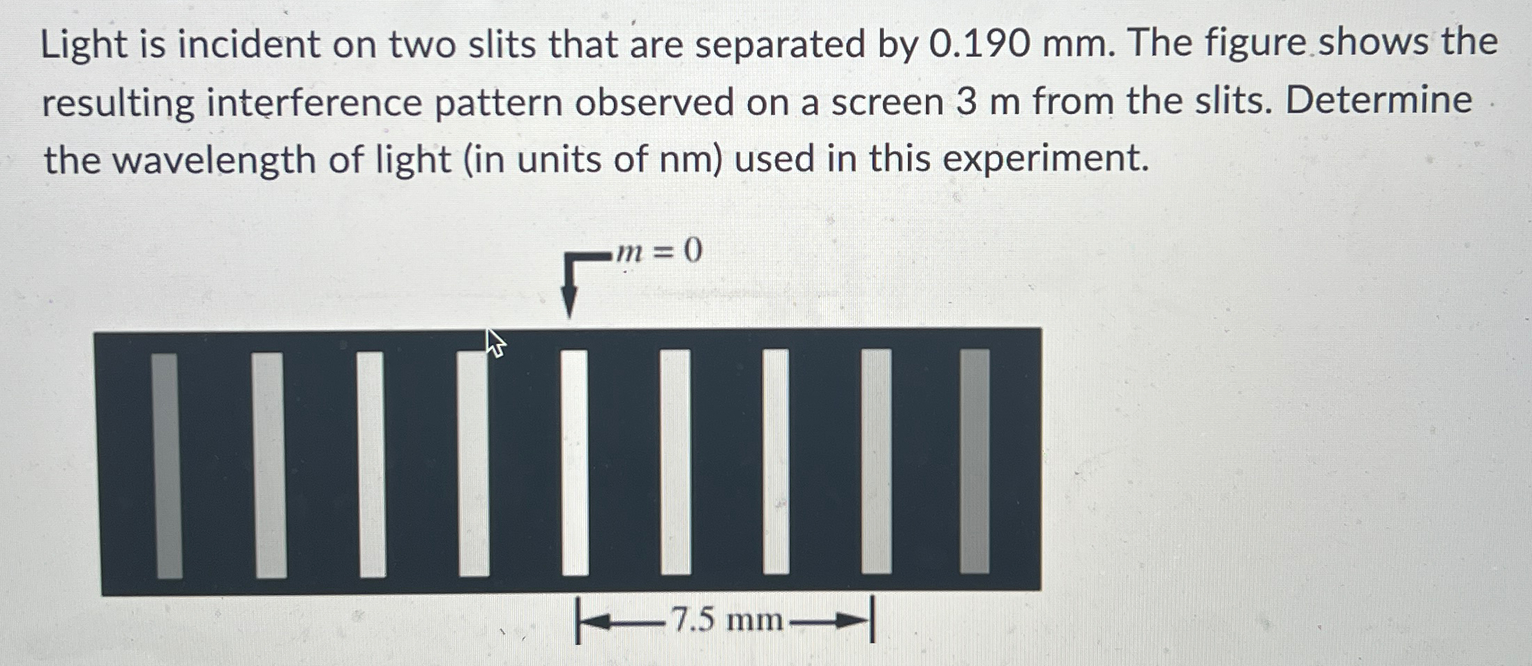 Solved Light is incident on two slits that are separated by | Chegg.com