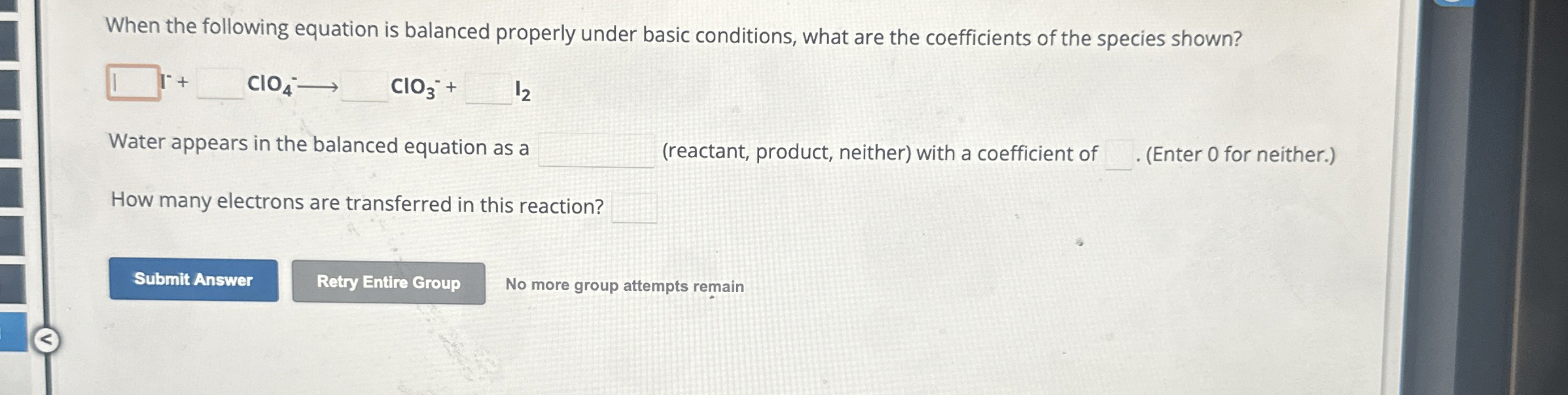 Solved When the following equation is balanced properly | Chegg.com
