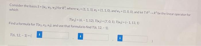 Solved Consider the basis S=[v1,v2,v3] for R3, where | Chegg.com
