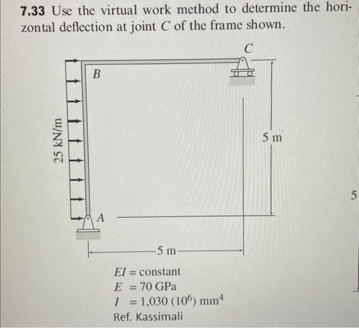 [Solved]: Clear solution please 7.33 Use the virtual work me