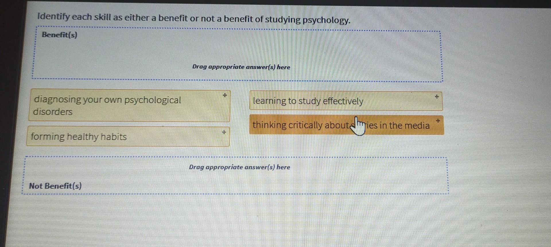 Solved Identify each skill as either a benefit or not a | Chegg.com