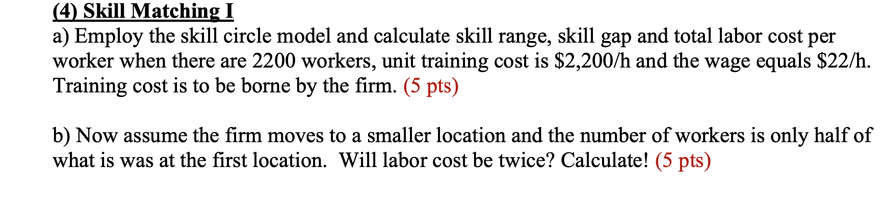 Solved (4) ﻿Skill Matching Ia) ﻿Employ the skill circle | Chegg.com