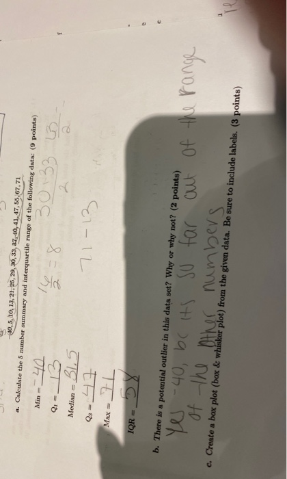 Solved 4. Calculate the 90,5, 10, 13, 21, 28, 29, 30, 33, az | Chegg.com