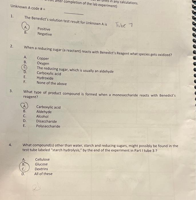 In which tubes did hydrolysis occur (tubes 1,2,3 )? | Chegg.com