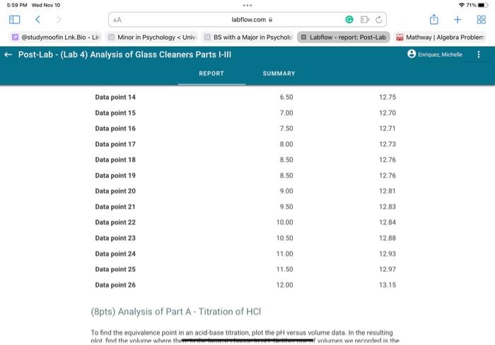 5:59 PM Wed Nov 10 71% АА labflow.com @studymoofin | Chegg.com