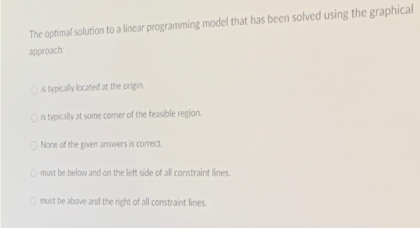 Solved The optimal solution to a linear programming model | Chegg.com