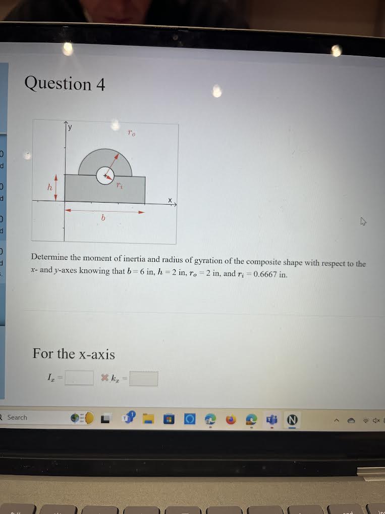 Solved Determine the moment of inertia and radius of | Chegg.com
