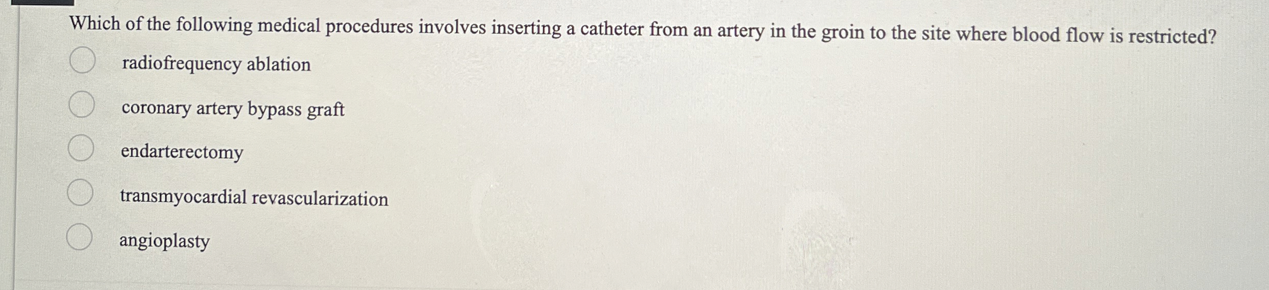 Solved Which of the following medical procedures involves | Chegg.com